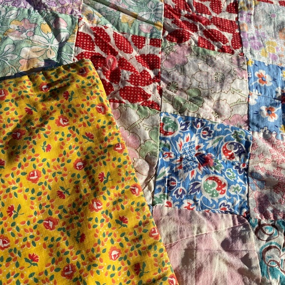 Hand Crafted | Bedding | Antique Patchwork Handmade Tacked Quilt W ...